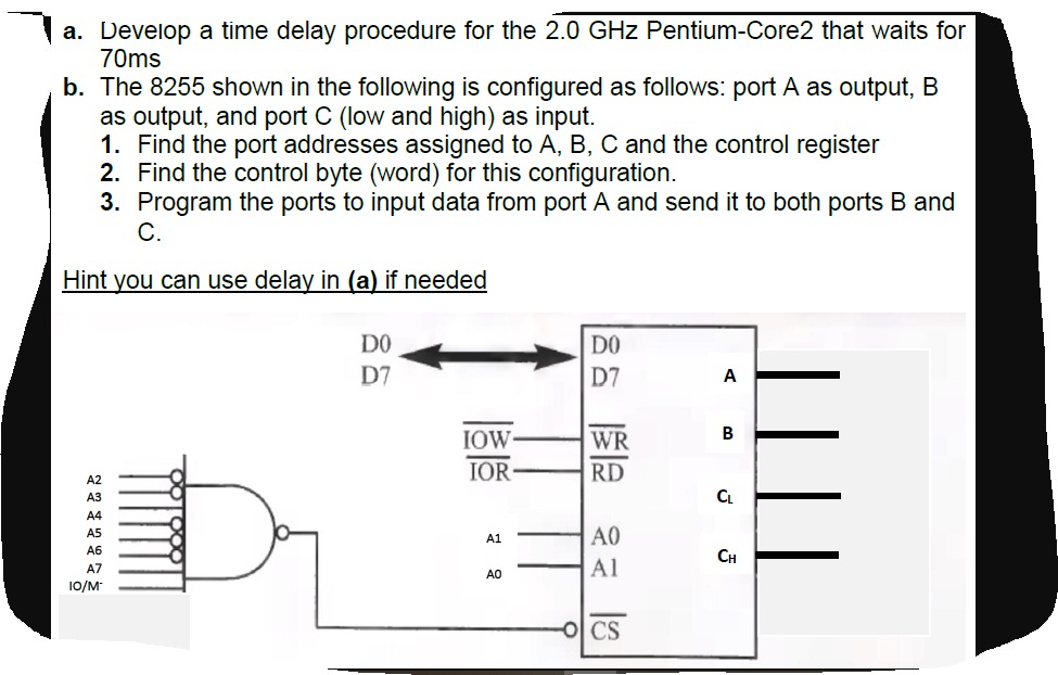 Solved a. ﻿Levelop a time delay procedure for the 2.0GHz | Chegg.com