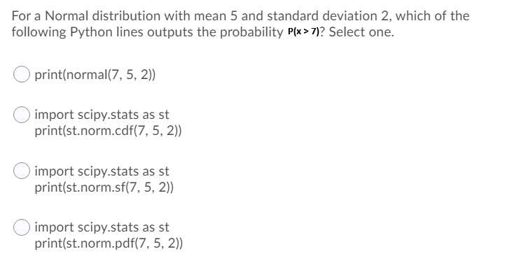 Solved For a Normal distribution with mean 5 and standard | Chegg.com