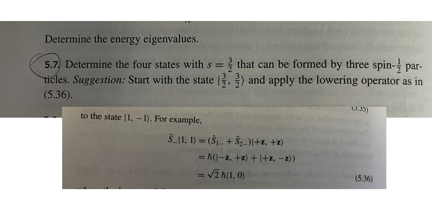 Solved Determine the energy eigenvalues. 5.7. Determine the | Chegg.com