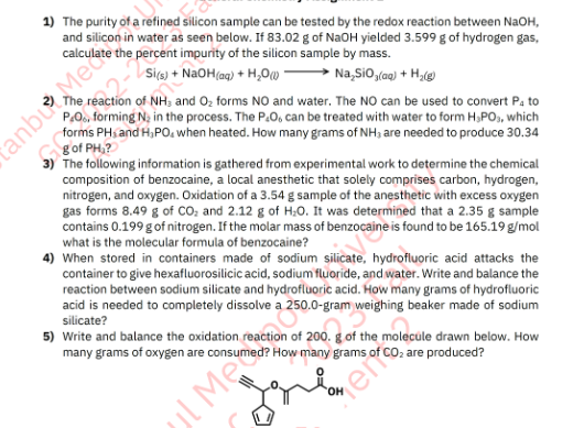 1) The purity of a refined silicon sample can be | Chegg.com