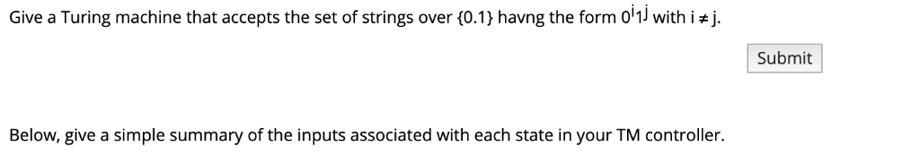 Solved Give a Turing machine that accepts the set of strings | Chegg.com