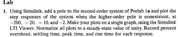 Solved Prelab 25 1. a. Given the transfer function G(s) = | Chegg.com