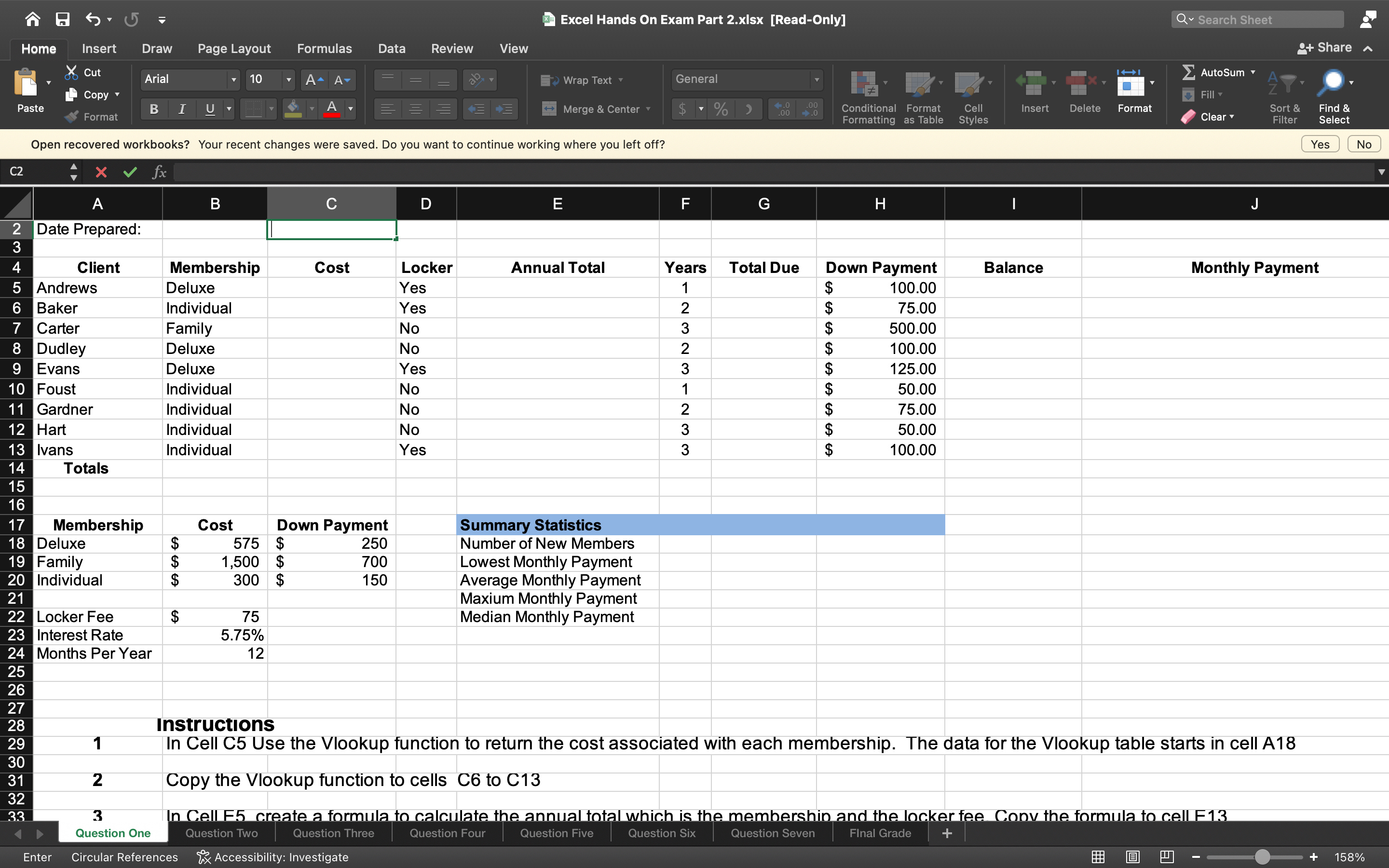 Solved In Cell C5 ﻿﻿Use the Vlookup function to return the | Chegg.com