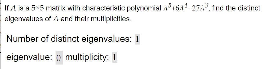 Solved If A Is A 5x5 Matrix With Characteristic Polynomial 0647