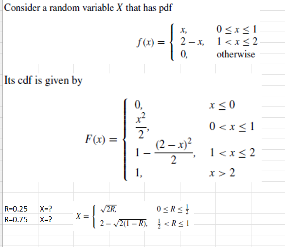 Consider a random variable X that has pdf | Chegg.com