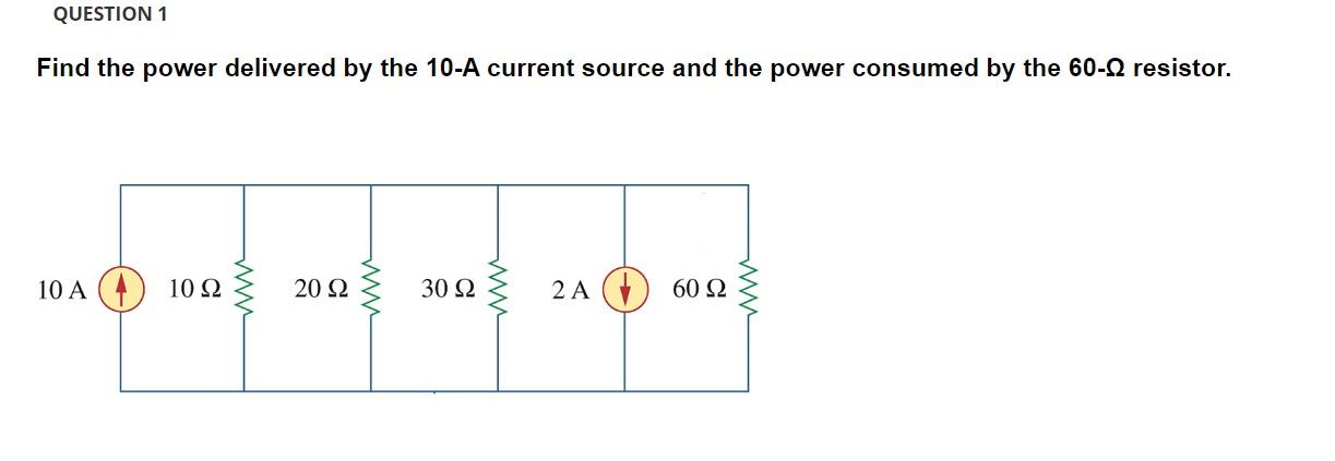 Solved Find the power delivered by the 10−A current source | Chegg.com