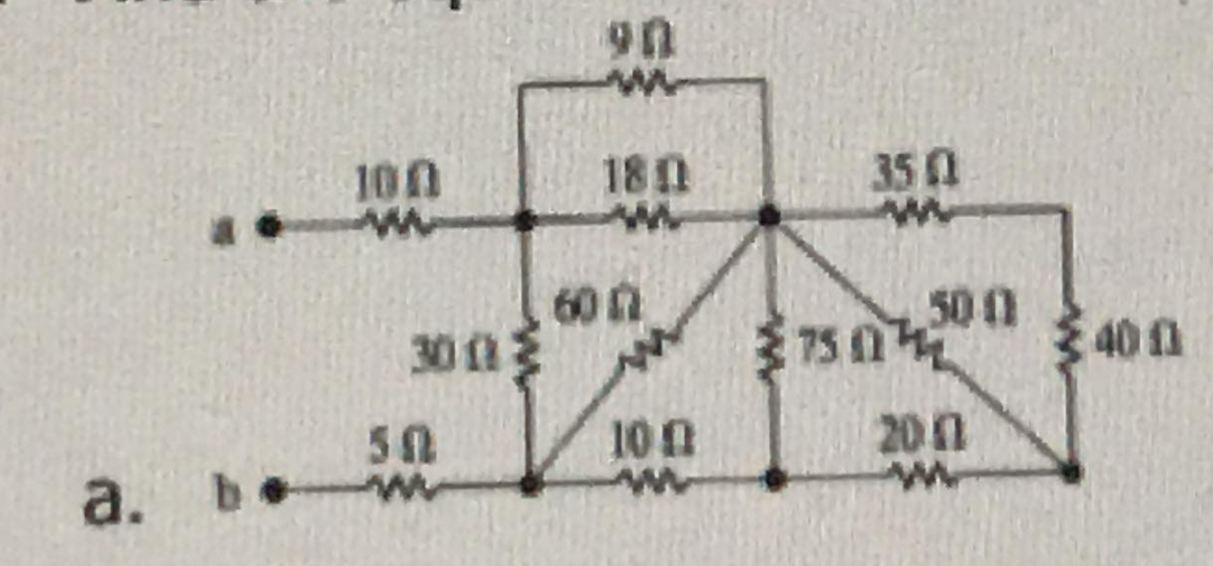 Solved Find the equivalent resistance, Rab, of the following | Chegg.com