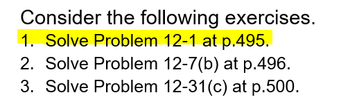 Consider the following exercises. 1. Solve Problem | Chegg.com