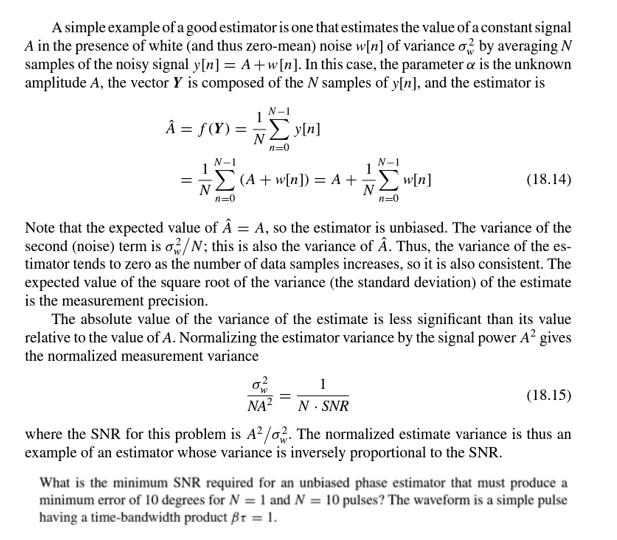 Solved A simple example of a good estimator is one that | Chegg.com