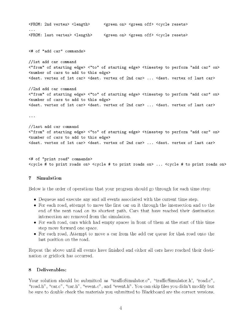 Data Structures Practice Project: Simulating Traffic | Chegg.com