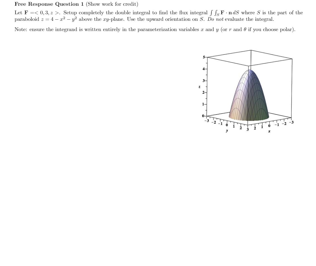 Solved need help with this calculus 3 problem! Please show | Chegg.com