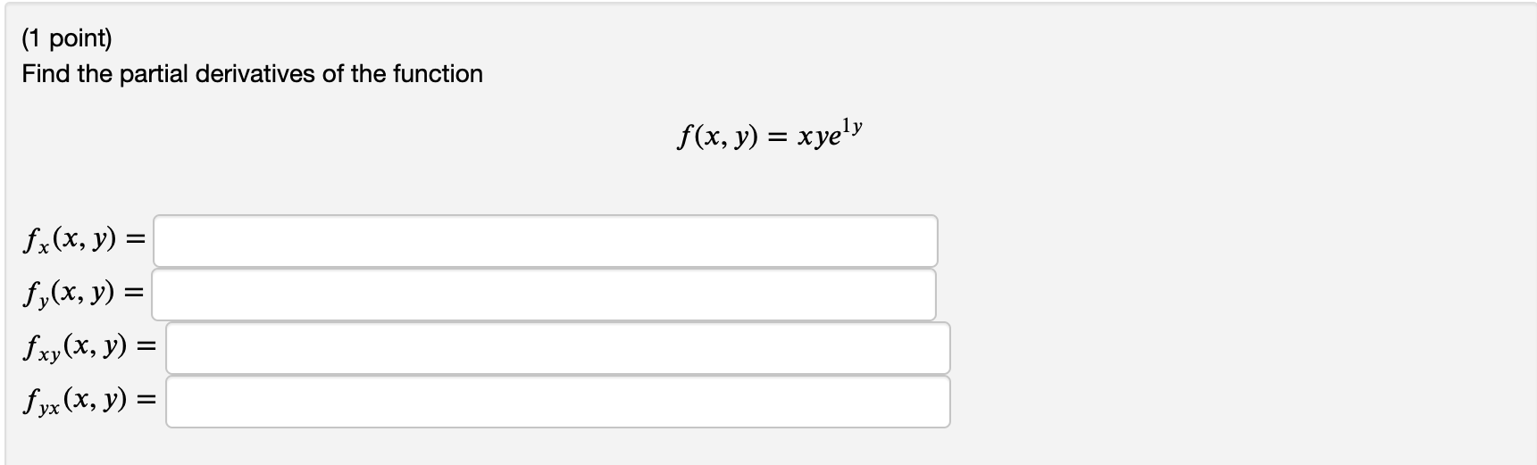 solved-1-point-find-the-partial-derivatives-of-the-chegg