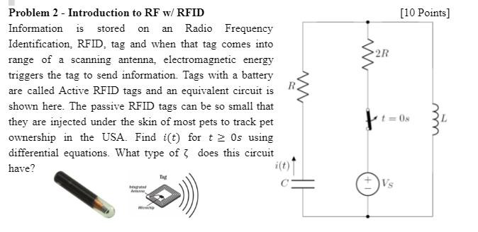 Solved [10 Points] 2R Problem 2 - Introduction to RF w/ RFID | Chegg.com