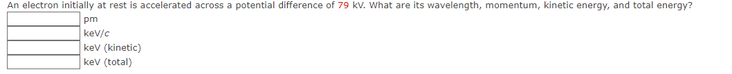Solved An electron initially at rest is accelerated across a | Chegg.com
