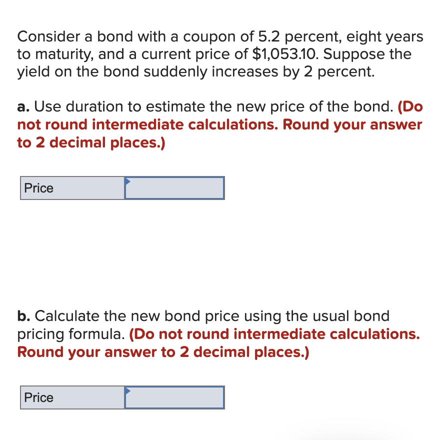 Solved Consider a bond with a coupon of 5.2 percent, eight | Chegg.com