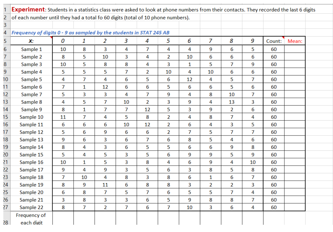 1 Experiment: Students in a statistics class were | Chegg.com
