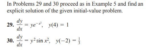 Solved In Problems 29 and 30 proceed as in Example 5 and | Chegg.com