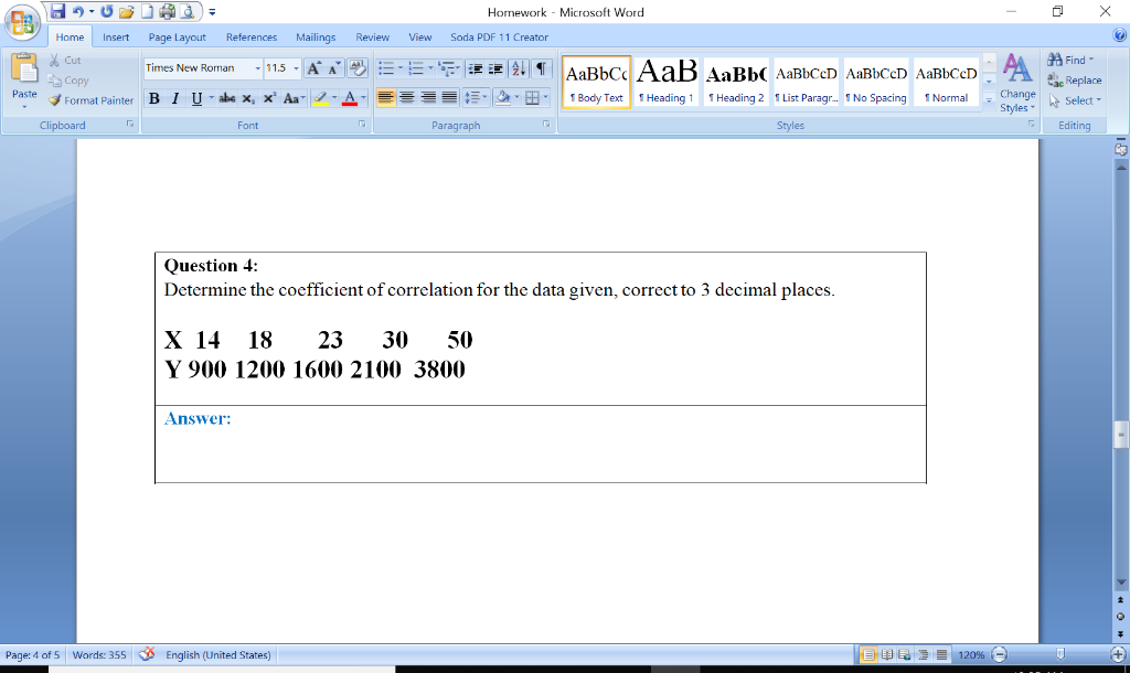 Solved Homework Microsoft Word Home Insert Page Layout | Chegg.com
