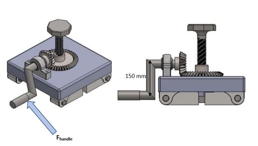 A vertical single Acme Thread power screw of 95 mm | Chegg.com