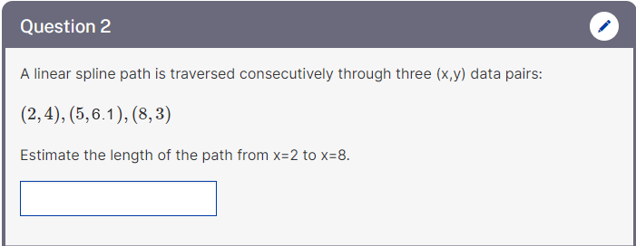 Solved Question 2 A linear spline path is traversed | Chegg.com
