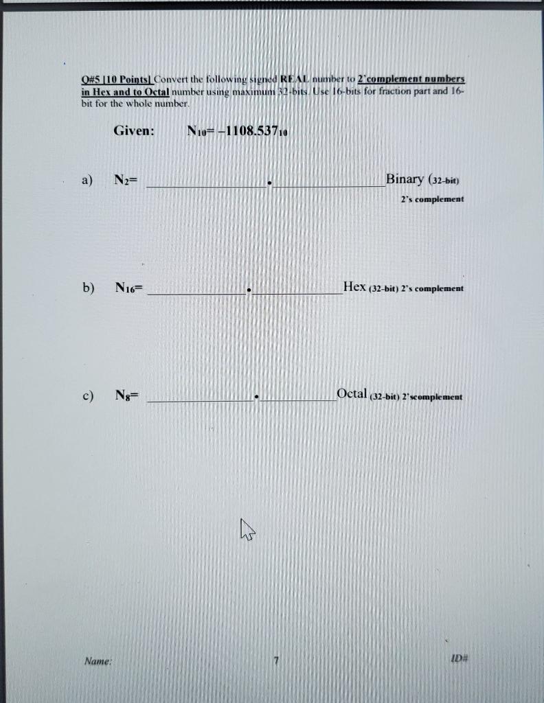Solved 0#5 110 Points Convert the following signed REAL | Chegg.com