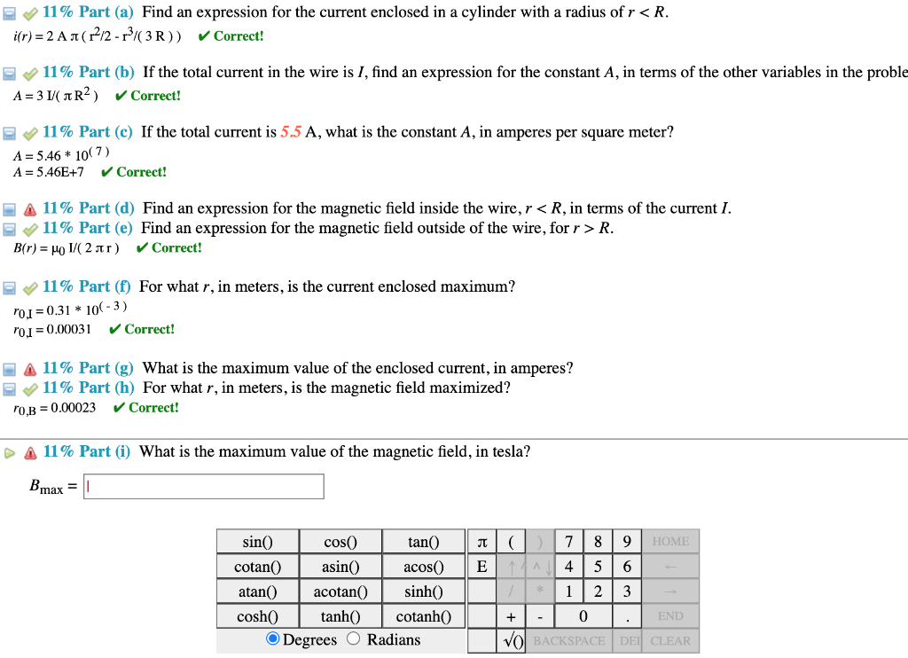 Solved 17\%) Problem 3: A wire of circular cross-section | Chegg.com