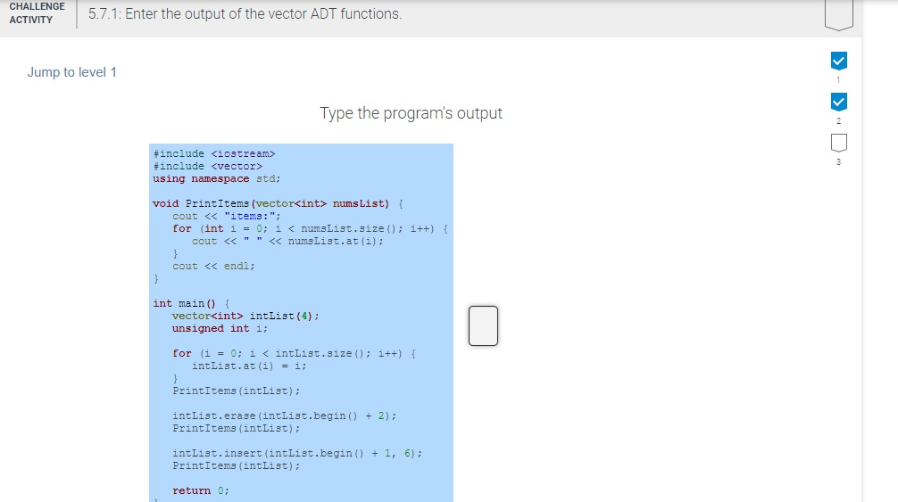 Solved CHALLENGE ACTIVITY 5.7.1: Enter the output of the | Chegg.com