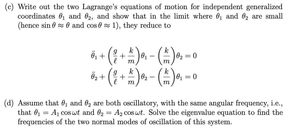 Solved 3. The diagram below shows two pendulums which have | Chegg.com