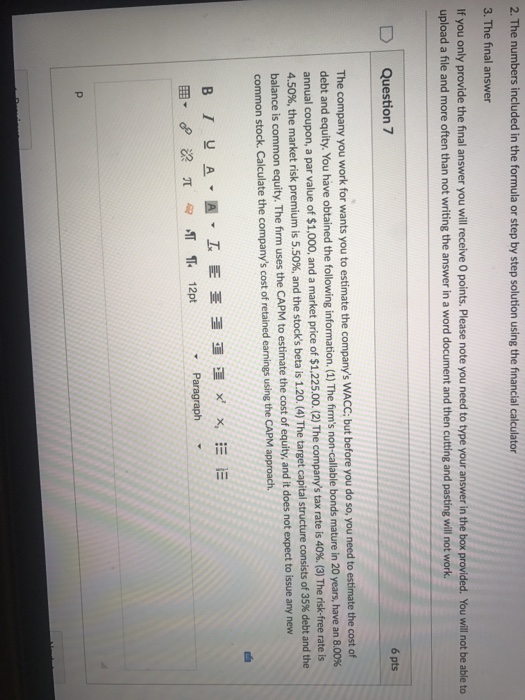 Solved The numbers included in the formula or step by step | Chegg.com