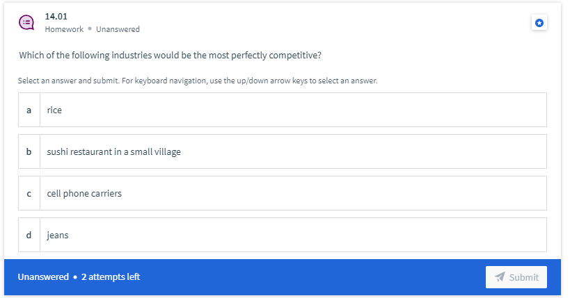Solved 14.01 Homework. Unanswered Which of the following | Chegg.com