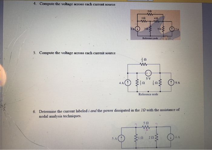 Solved 4. Compute the voltage across each current source 2Ω | Chegg.com