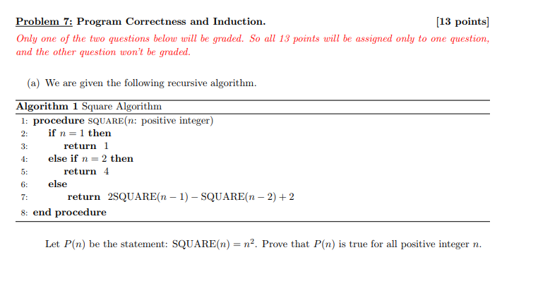 Solved 13 Points Problem 7 Program Correctness And