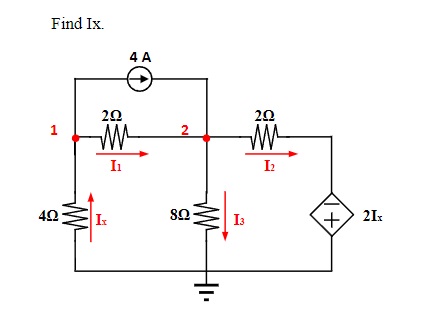 Solved Given the circuit, find IxFind Ix. | Chegg.com