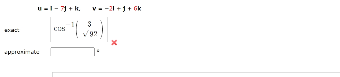 Solved Please help find the angles between the vectors. | Chegg.com