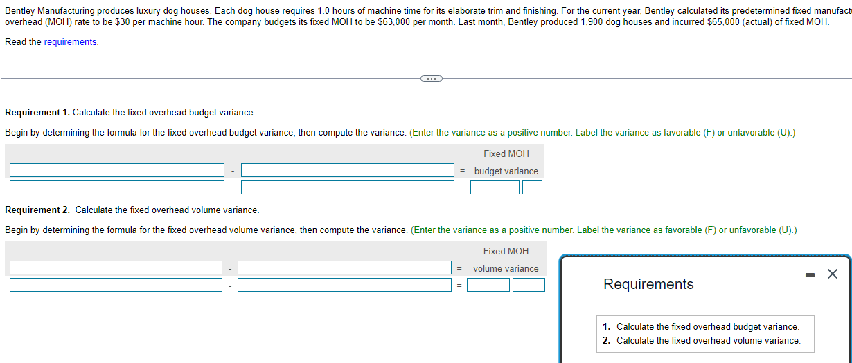 Solved Read the requirements. Requirement 1. Calculate the | Chegg.com
