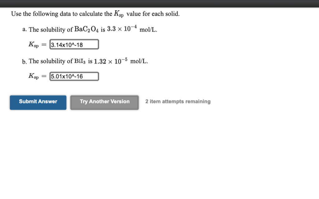 Solved Calculate the molar solubility of Al(OH)3 , Ksp = 2 x | Chegg.com