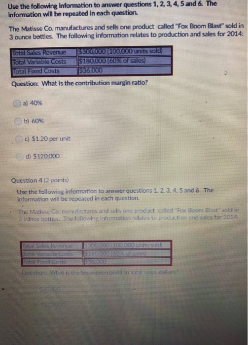 Solved Question 1 (2 points) 45 and& The Use the following | Chegg.com