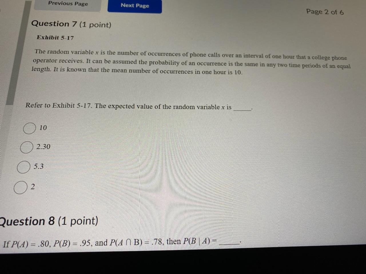 Solved Exhibit 5-17 The random variable x is the number of | Chegg.com