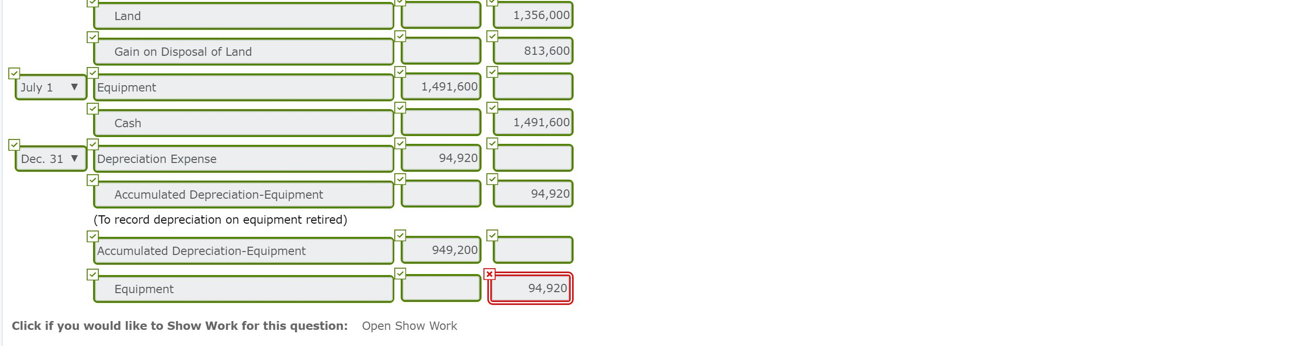 Solved Exercise 9-9 (Part Level Submission) Shown below are | Chegg.com