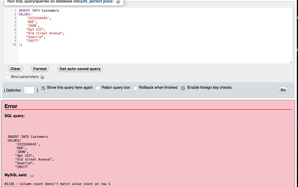 Solved Run SQL query/queries on database wboyd5_perfect | Chegg.com