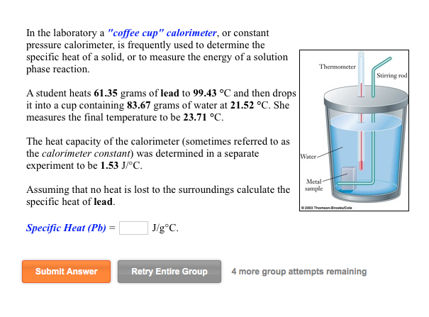 Solved In the laboratory a "coffee cup" calorimeter, or | Chegg.com