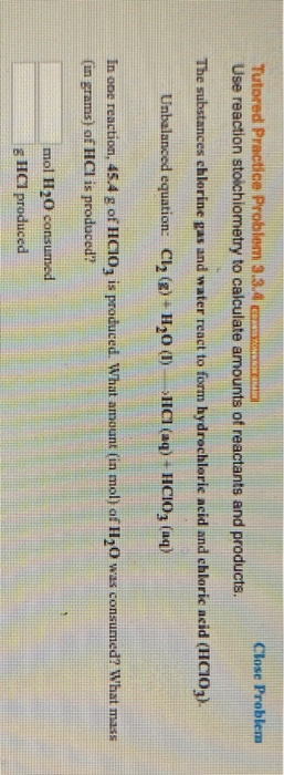 Solved Tutored Practice Problem 3 3 4 C M Close Problem Use