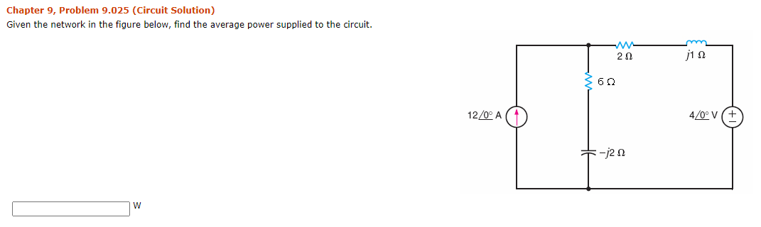 Solved Chapter 9, Problem 9.025 (Circuit Solution) Given the | Chegg.com