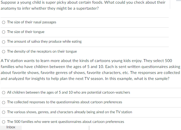 Solved Suppose a young child is super picky about certain | Chegg.com
