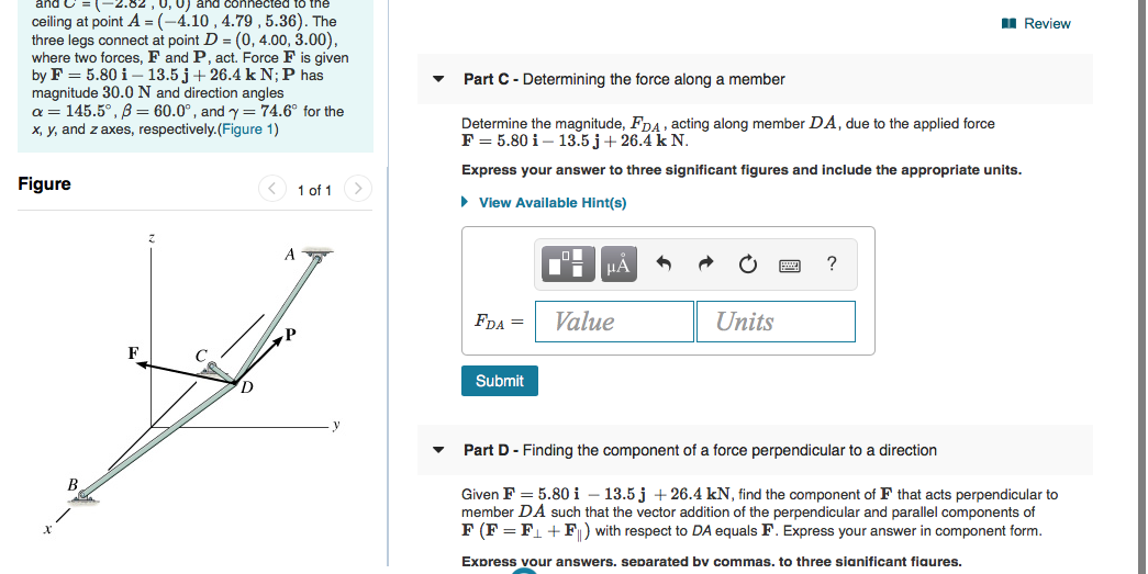 Solved Dot Product Review Part A - Finding the | Chegg.com