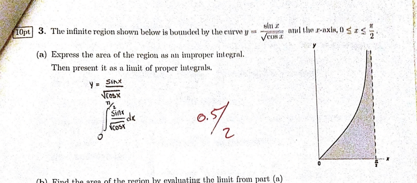 Solved 10pt slu 3. The infinite region shown below is | Chegg.com