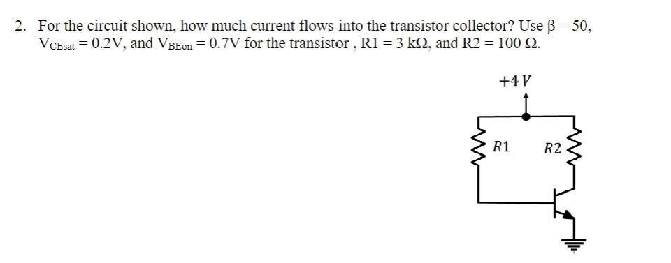 Solved For the circuit shown, how much current flows into | Chegg.com