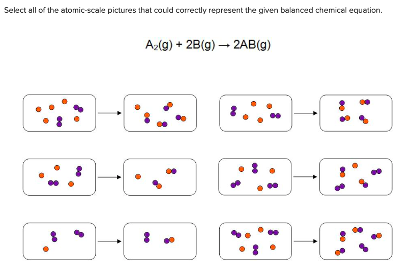 Solved Select all of the atomic-scale pictures that could | Chegg.com