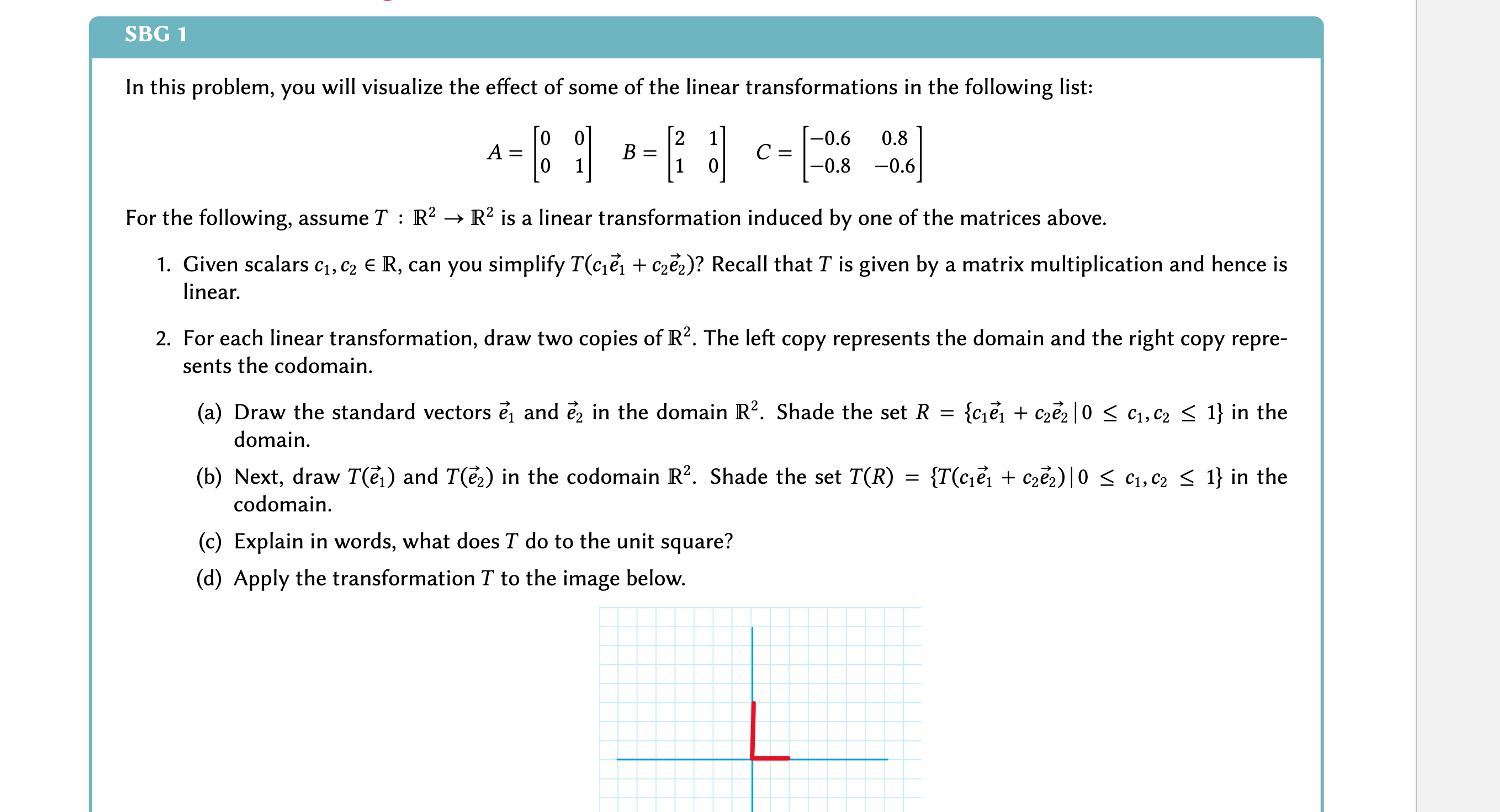 Solved SBG 1In this problem, you will visualize the effect | Chegg.com