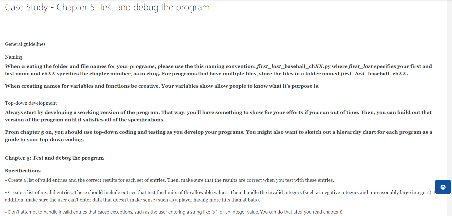 Case Study - Chapter 5: Test and debug the program | Chegg.com